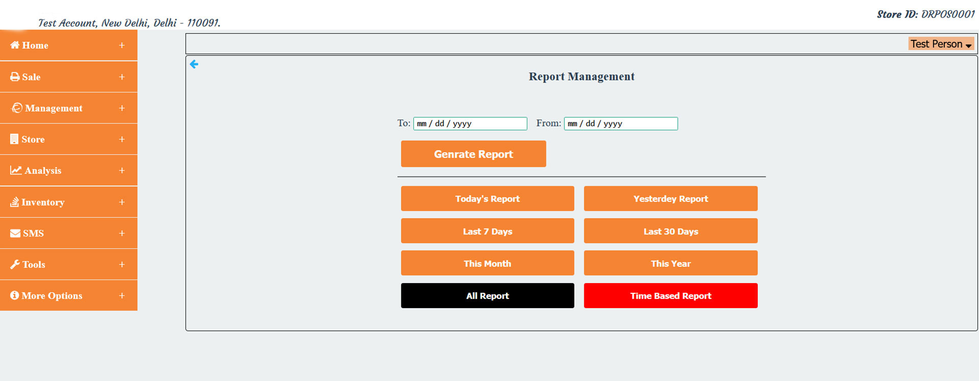 Reporting Module - DRPos.in